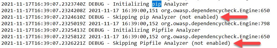 Empty reports and disabled pip and python analyzers · Issue #3806 · jeremylong/DependencyCheck ...
