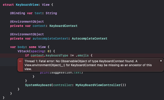 KeyboardKit crashed when using AutoCompleteToolBar · Issue #531 · KeyboardKit/KeyboardKit · GitHub