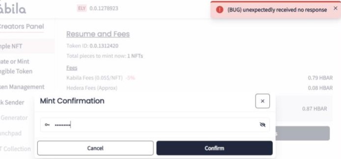 No response after executing transaction · Issue #1318 · hiero-ledger/hiero-sdk-js · GitHub