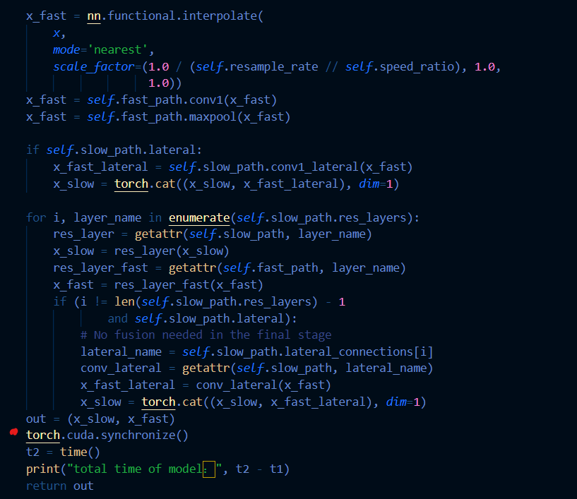 Slow slowfast inference speed (action recognition version) caused by a ...
