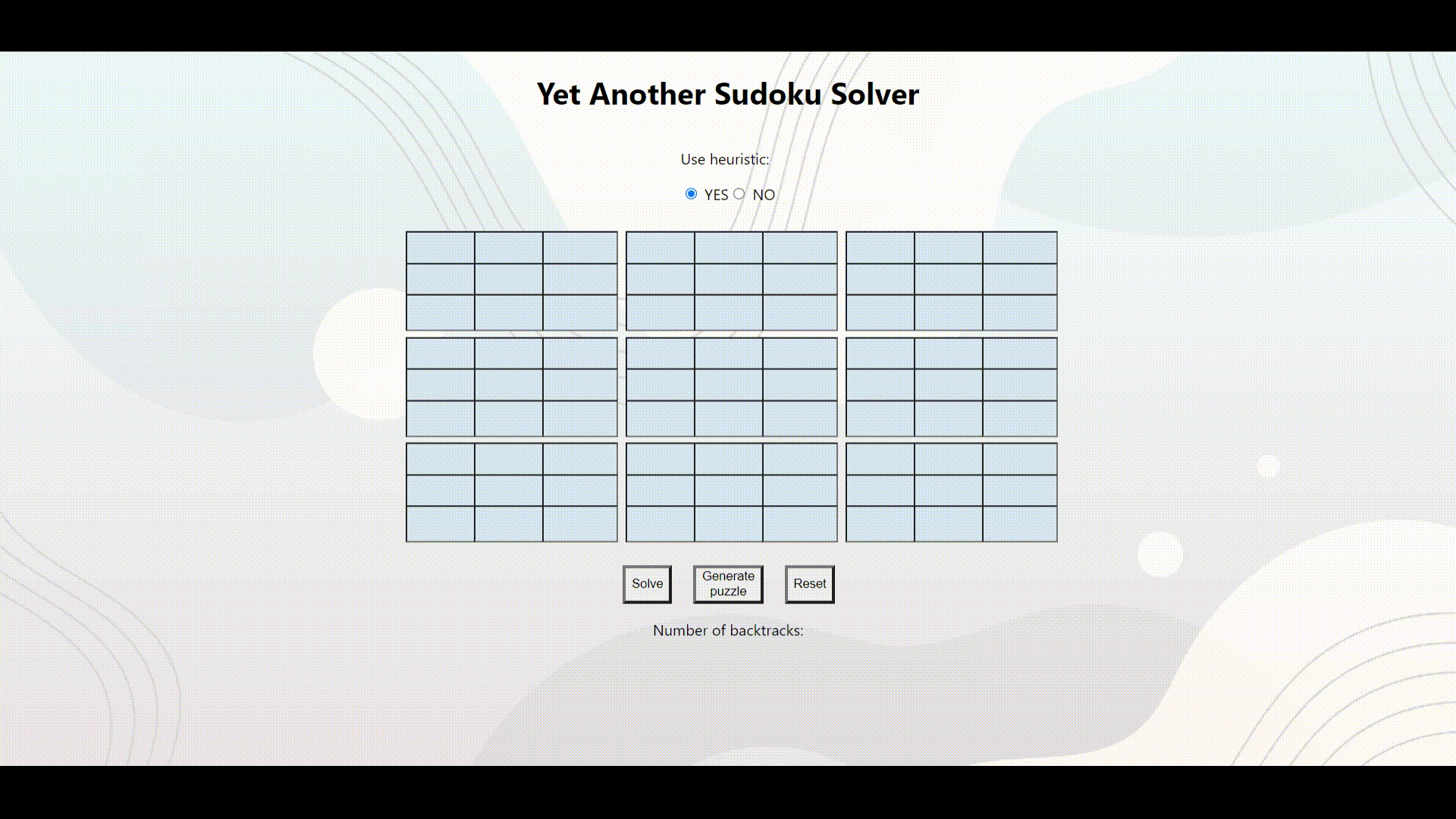 GitHub - Arjun-Siva/Sudoku-solver: Sudoku solver and random puzzle ...