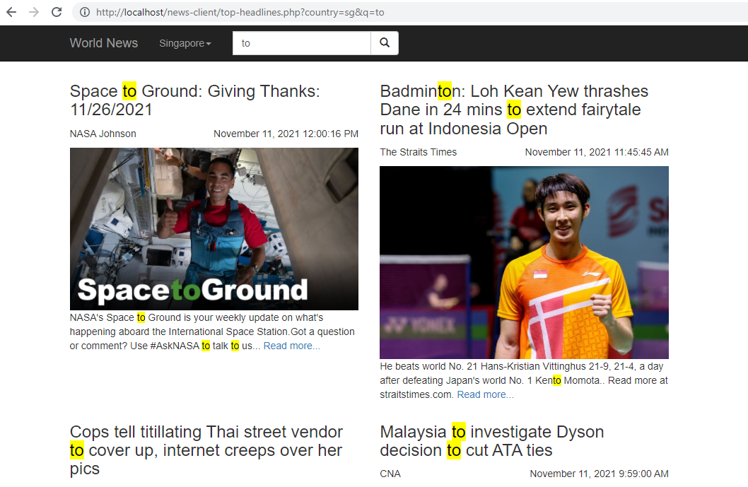 GitHub - acasin3/news-client: Consume REST API Using PHP Curl