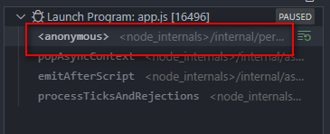 skipFiles in launch.json still hits one file at at the end of execution. usage with "Type Script ...