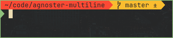 GitHub - mxkrsv/agnoster-multiline: Multiline zsh theme based on Agnoster.