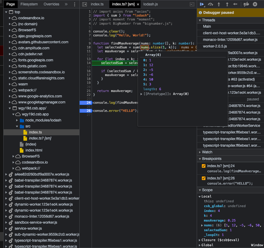 Breakpoints and debugging · Issue #2294 · codesandbox/codesandbox-client · GitHub