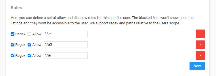 Cannot understand the logic behind the user rules · Issue #2003 · filebrowser/filebrowser · GitHub