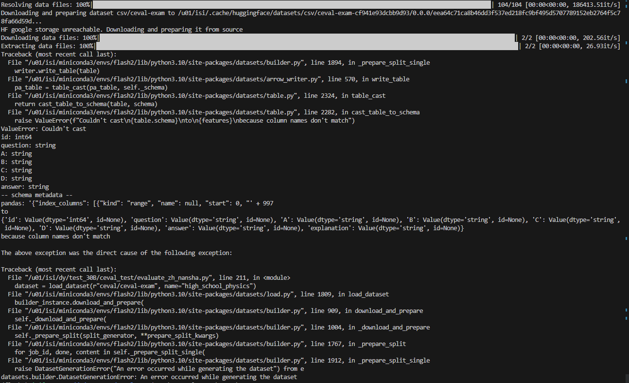 官方示例加载数据集报错 · Issue #58 · hkust-nlp/ceval · GitHub 官方示例加载数据集报错 · Issue #58 · hkust-nlp/ceval · GitHub