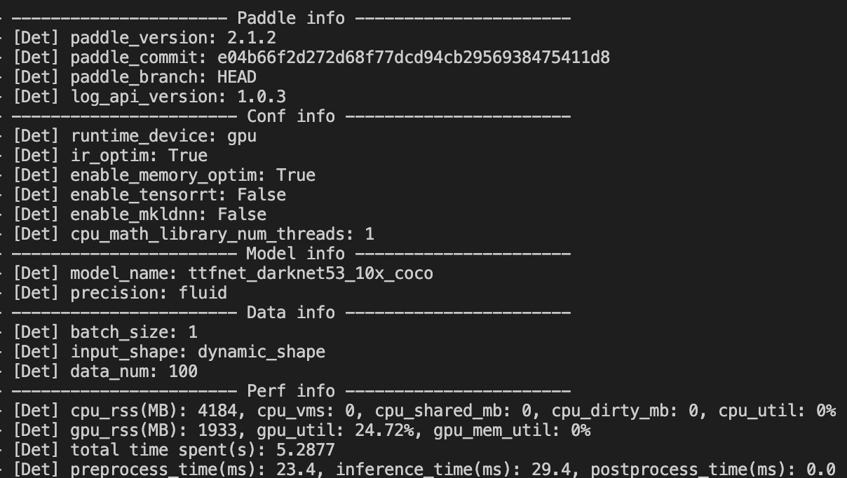 Pafnet模型测速问题 · Issue 5234 · Paddlepaddlepaddledetection · Github 