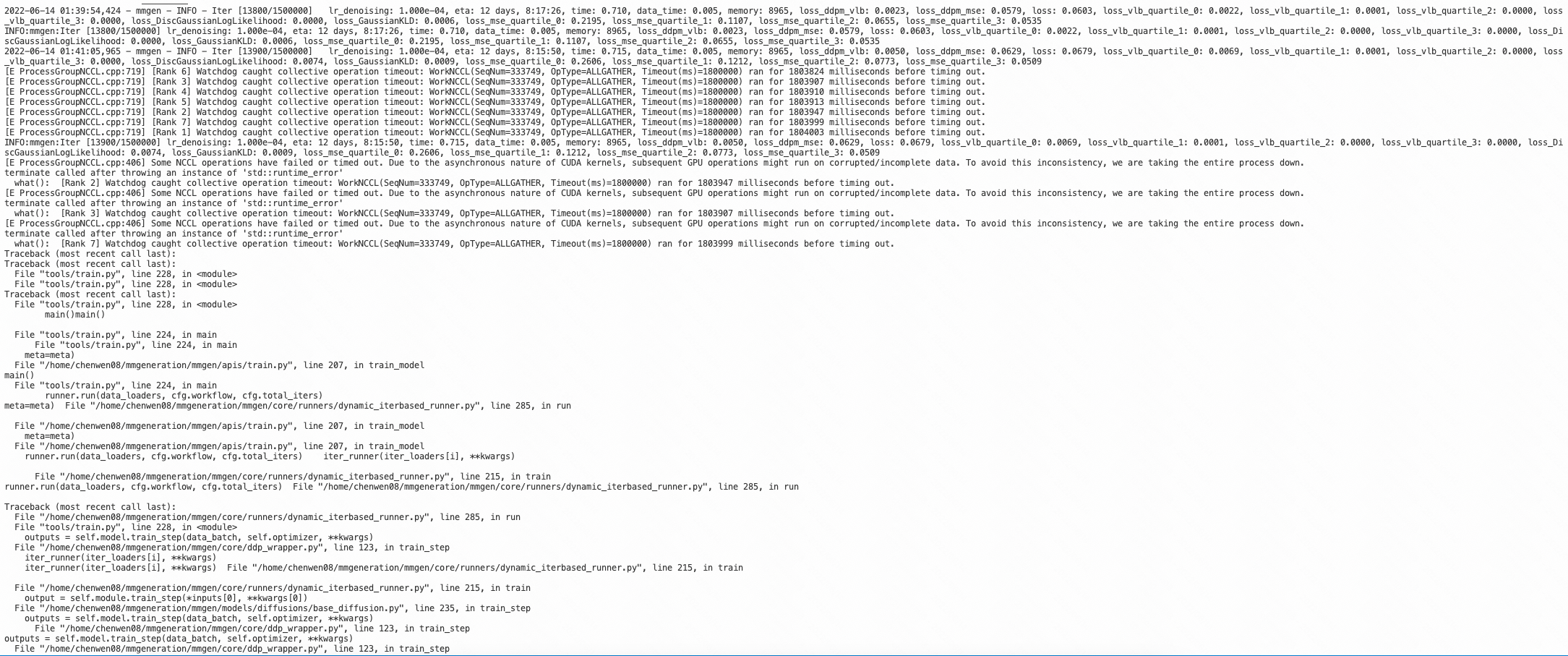 Training stop in improved DDPM · Issue #315 · open-mmlab/mmgeneration · GitHub