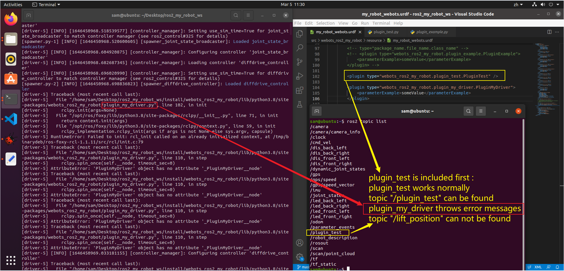 Custom ROS2 driver can't run properly · Issue #410 · cyberbotics/webots_ros2 · GitHub