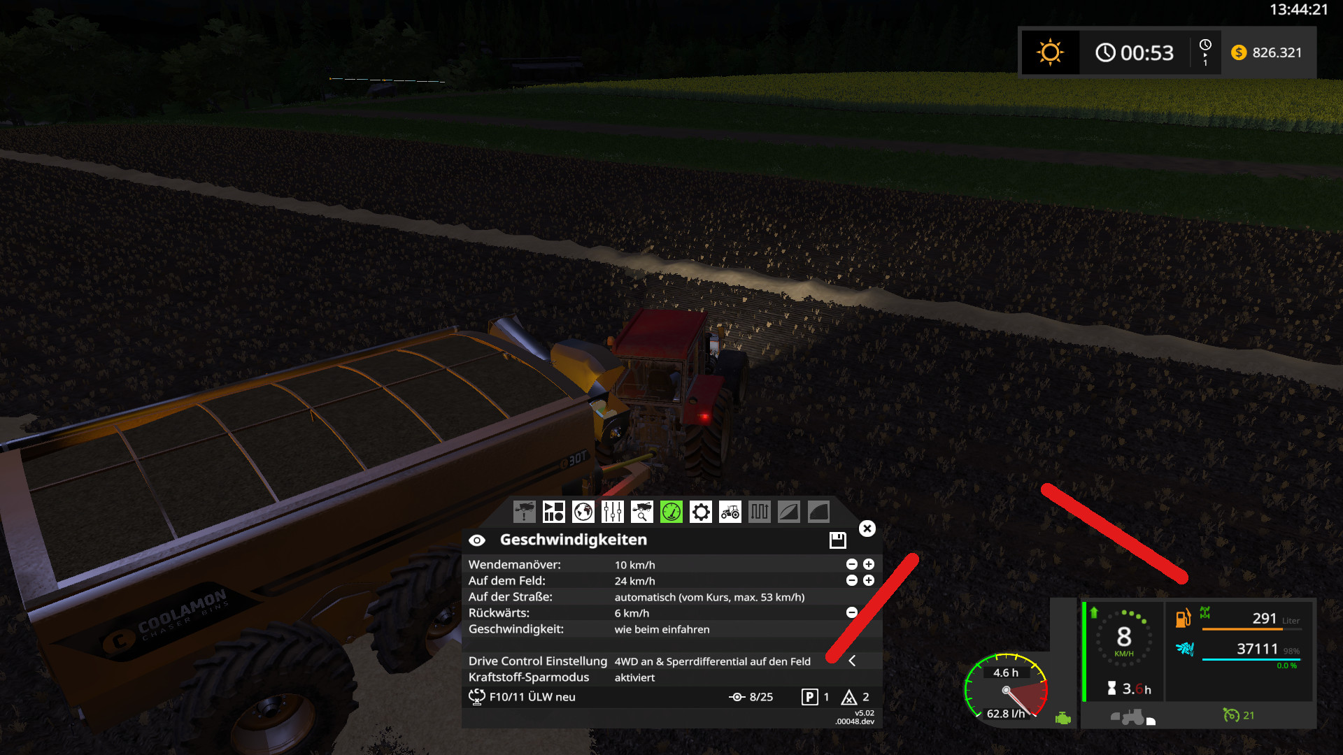 CP ignores manual settings of DC · Issue #2537 · Courseplay/courseplay ...
