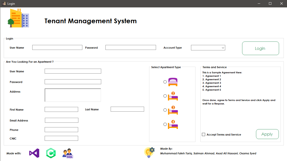 GitHub - fatehtariq/Tenant-Management-System: Implemented an extensive ...