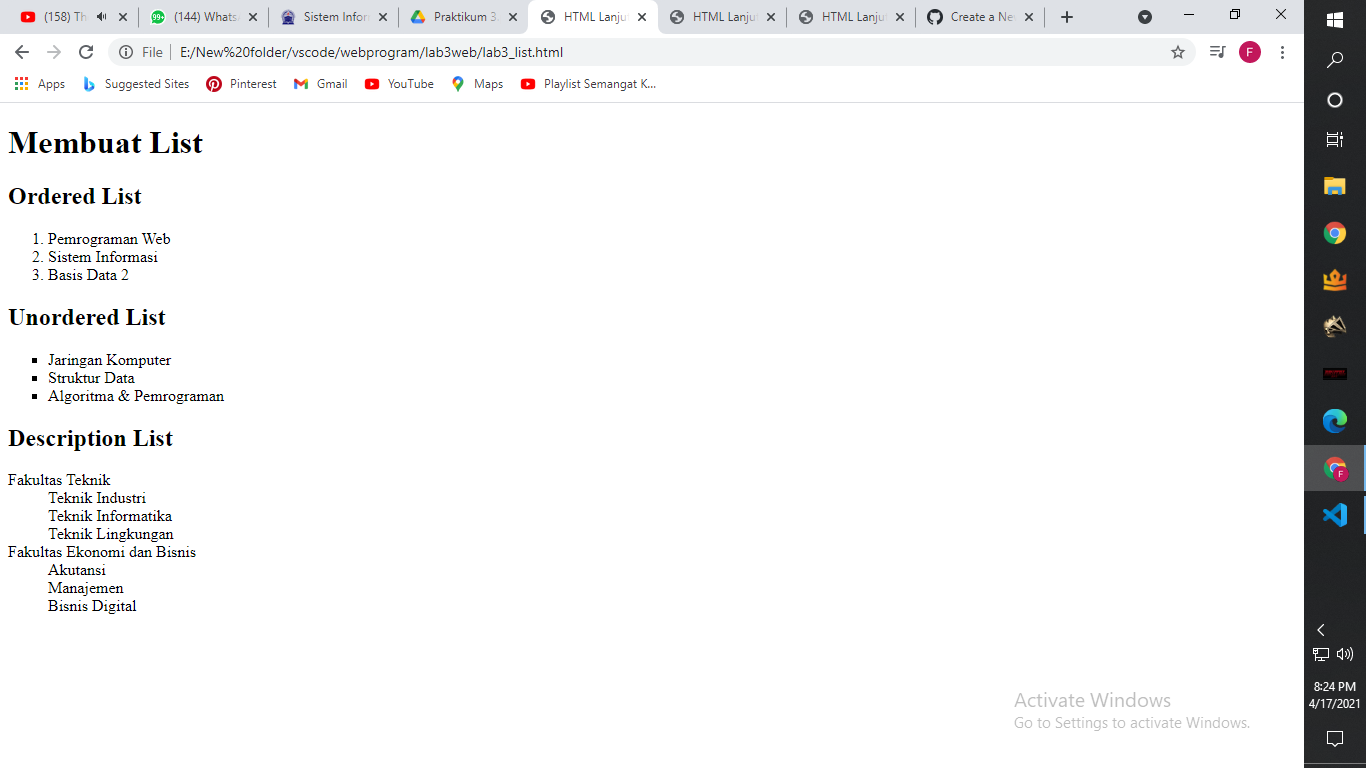GitHub - fikriarda/Lab3Web: Tugas 3 membuat order list, unorder list ...