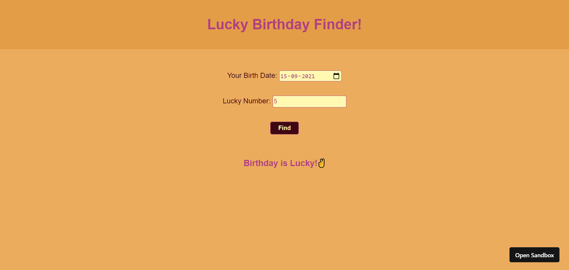 lucky-bday - Codesandbox