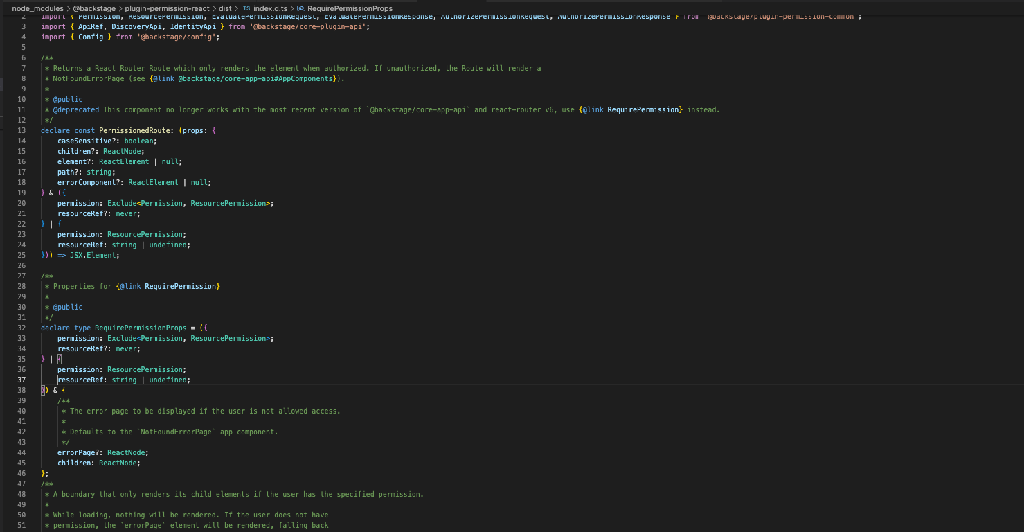 🐛 Bug Report: resourceRef in RequirePermission · Issue #17328 · backstage/backstage · GitHub