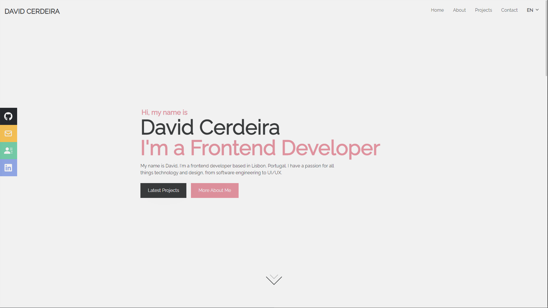 GitHub - davidcerdeira/portfolio2022: This my first portfolio built with React and Tailwind CSS ...