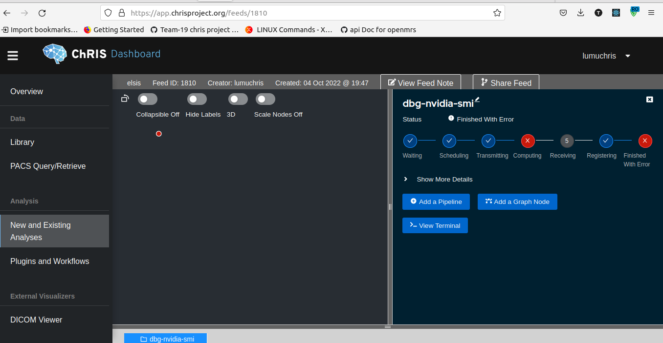 Feed actions pane background color is cut off when you scroll down · Issue #640 · FNNDSC/ChRIS ...