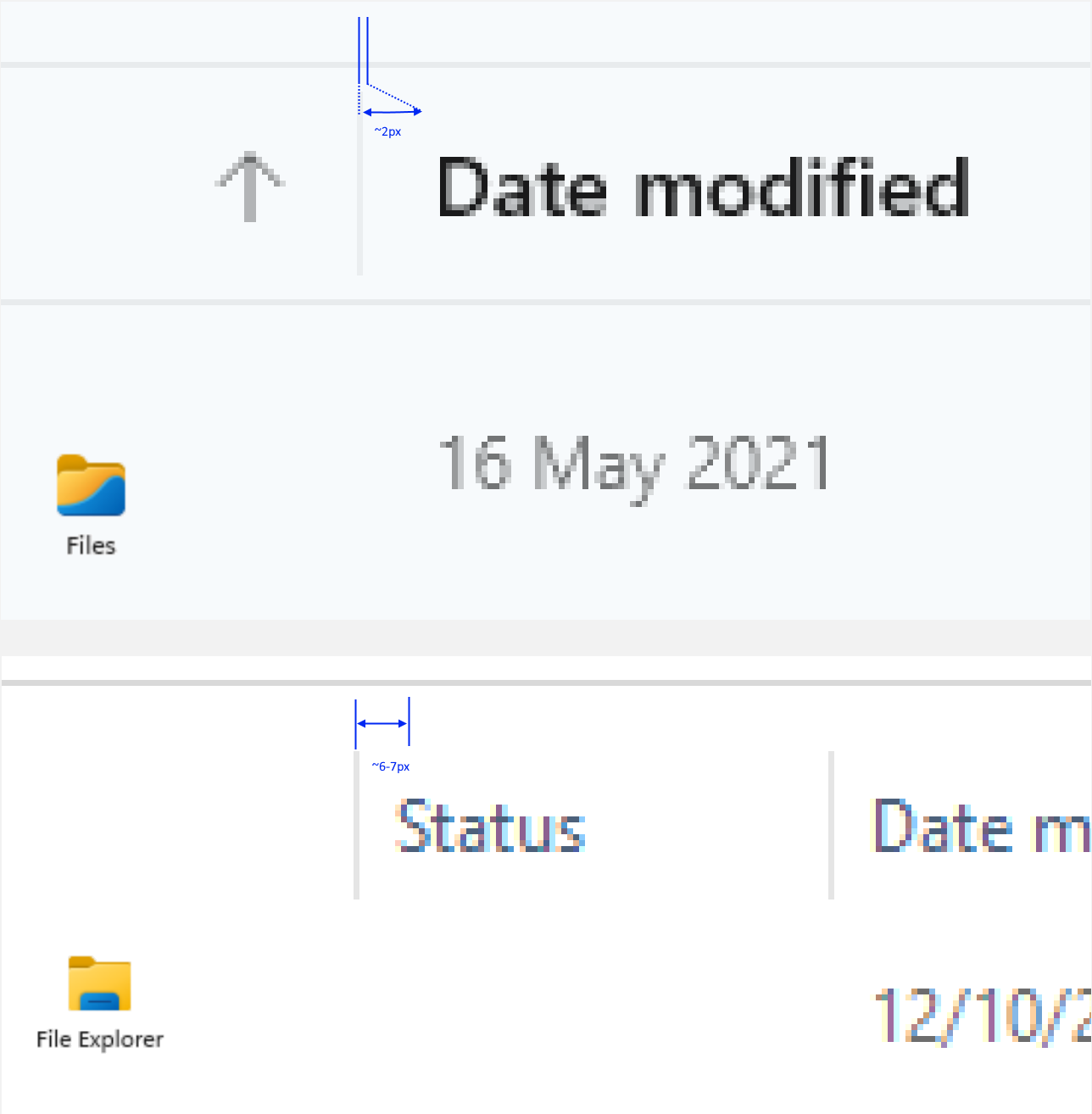 Increase the clickable area of column dividers in Details View · Issue ...