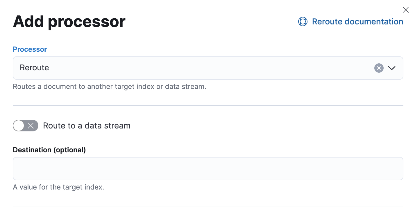 [Ingest Pipeline] Improve UX of Reroute processor form · Issue #163689 · elastic/kibana · GitHub