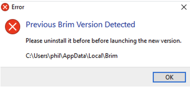 Hyperlink from "Previous Brim Version Detected" error · Issue #1742 · brimdata/zui · GitHub