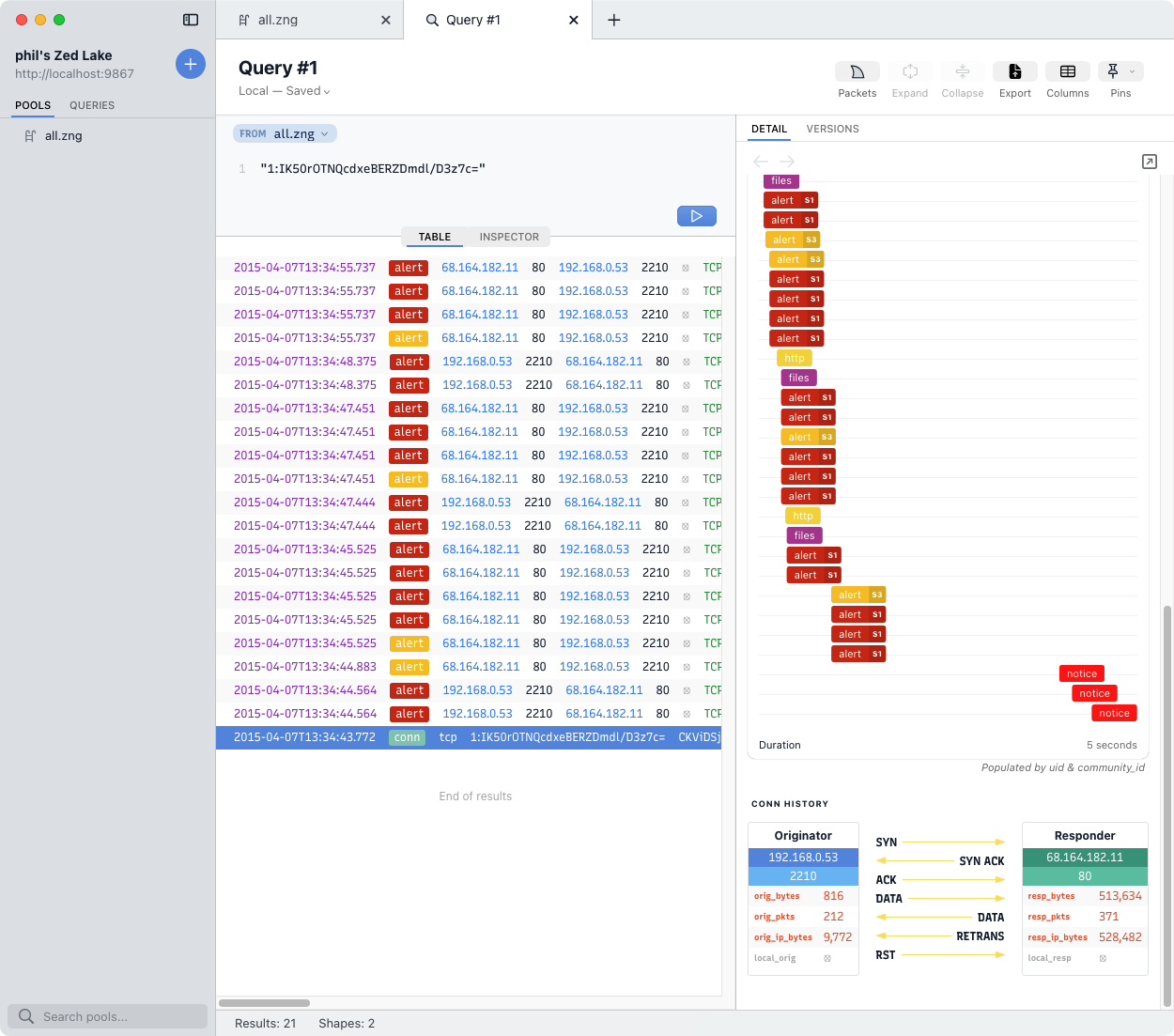 connCorrelation query misses Suricata alerts due to timestamps (regression at b819d7e) · Issue ...