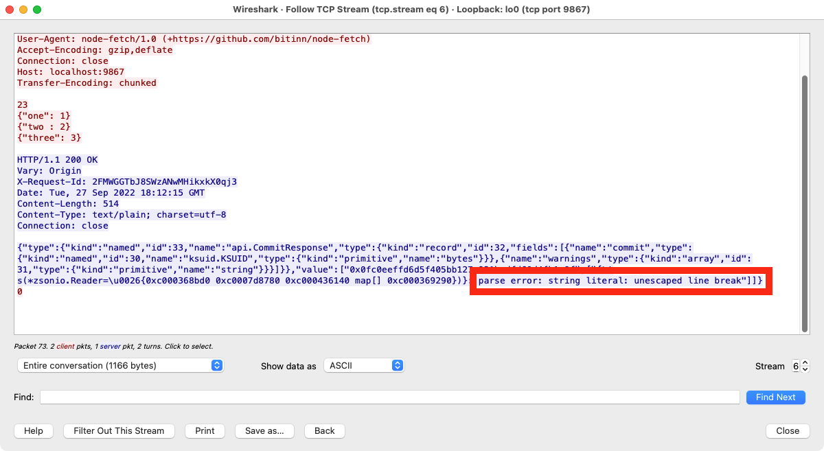 No Error Message Displayed On Json Load Exception Regression After Ga Brim V0280 · Issue