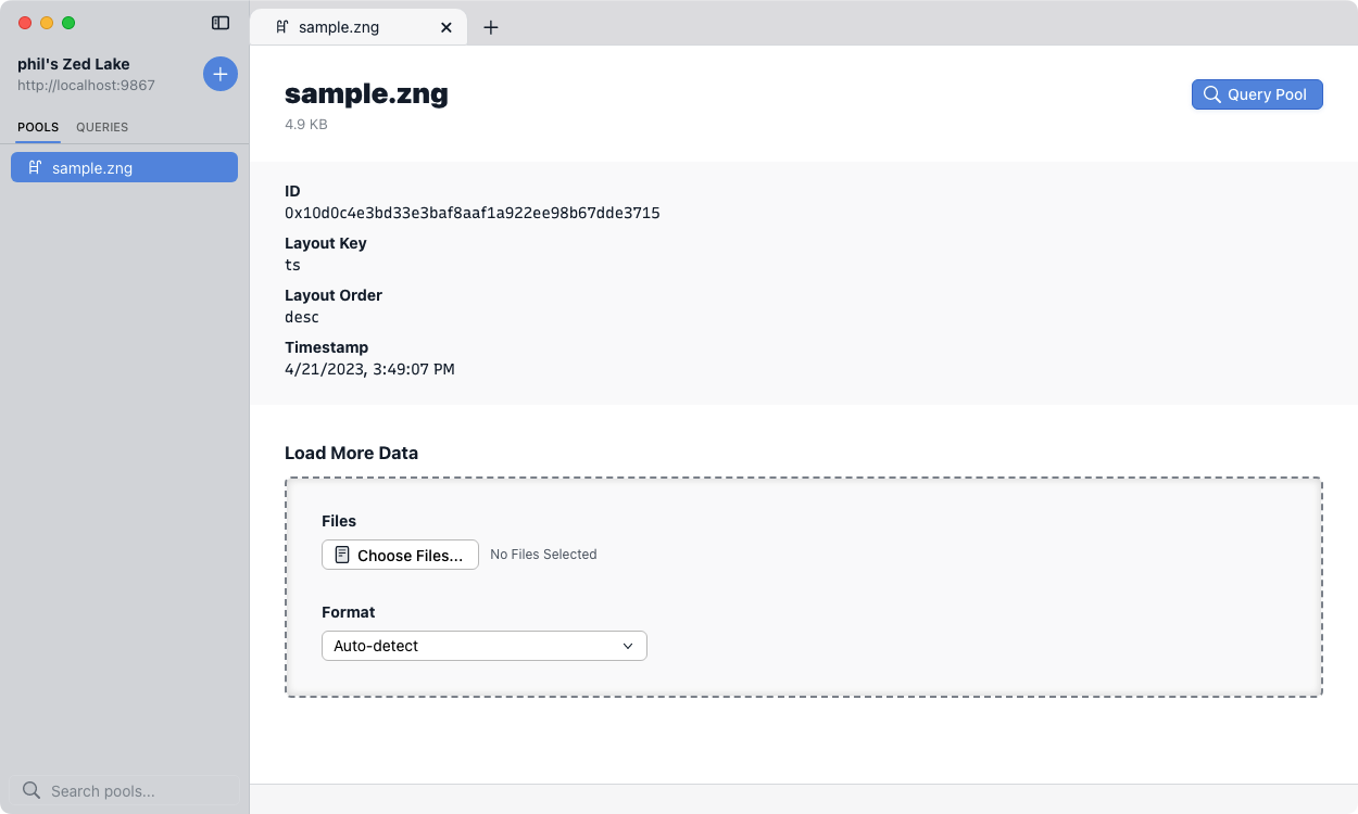 Redesigned Pool Summary Info Page · Issue 2755 · Brimdata Zui · Github