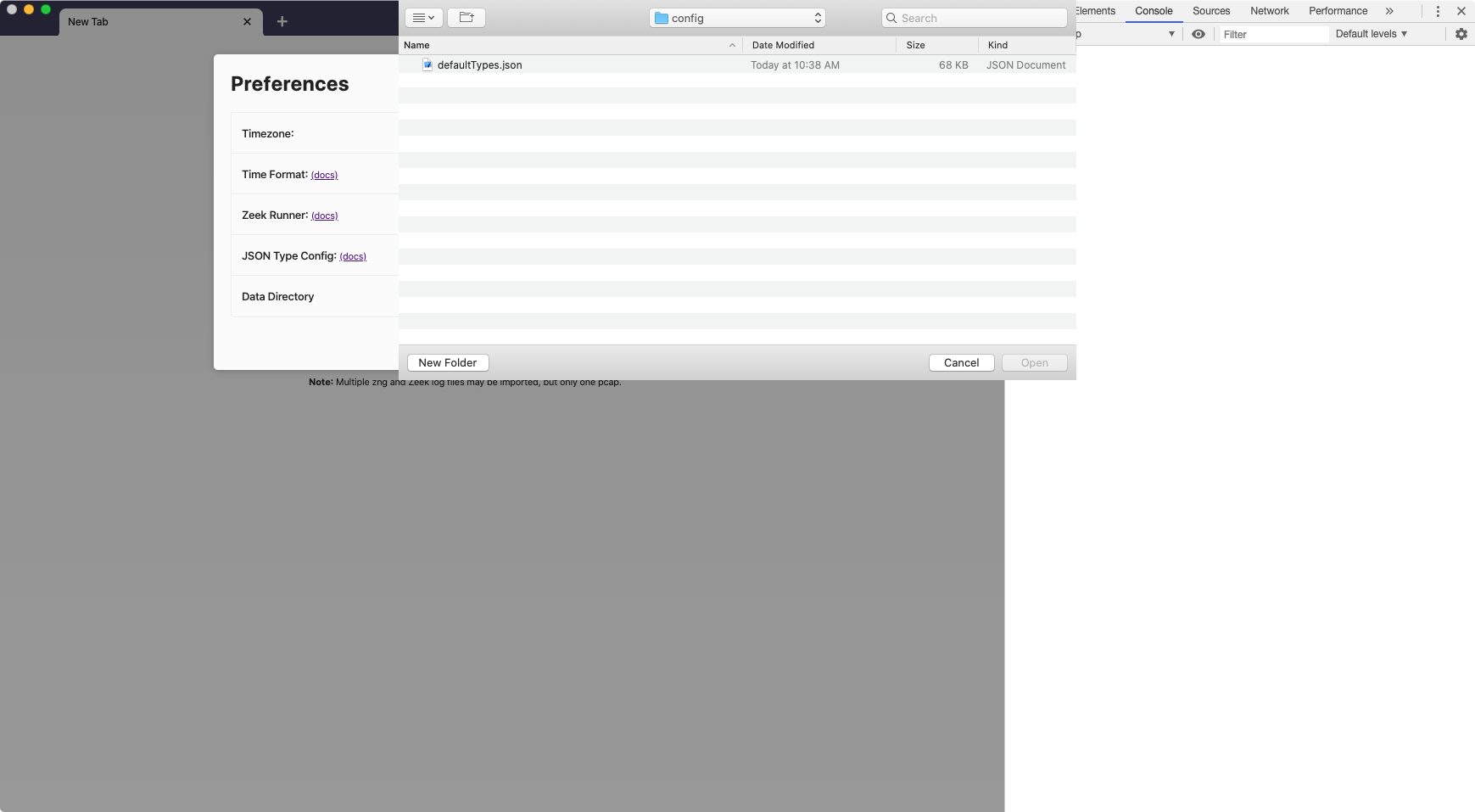 preferences window in dev mode triggers security warnings when choosing files · Issue #791 ...