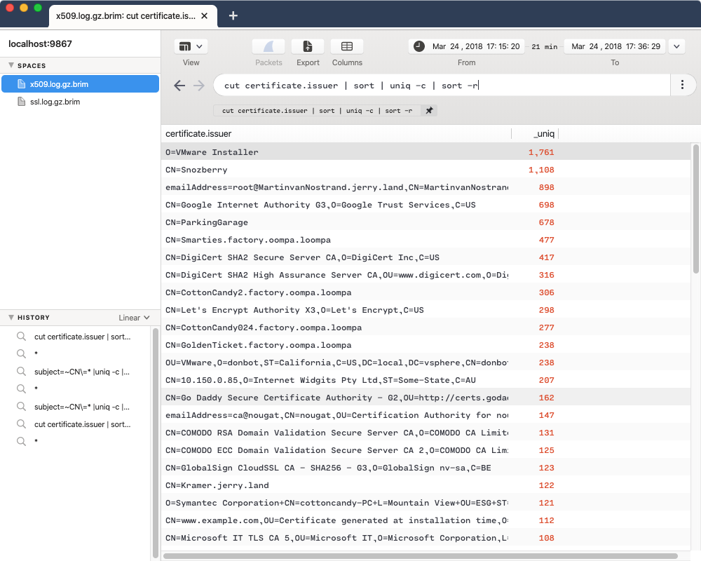 "uniq" is broken in Brim app · Issue #985 · brimdata/super · GitHub
