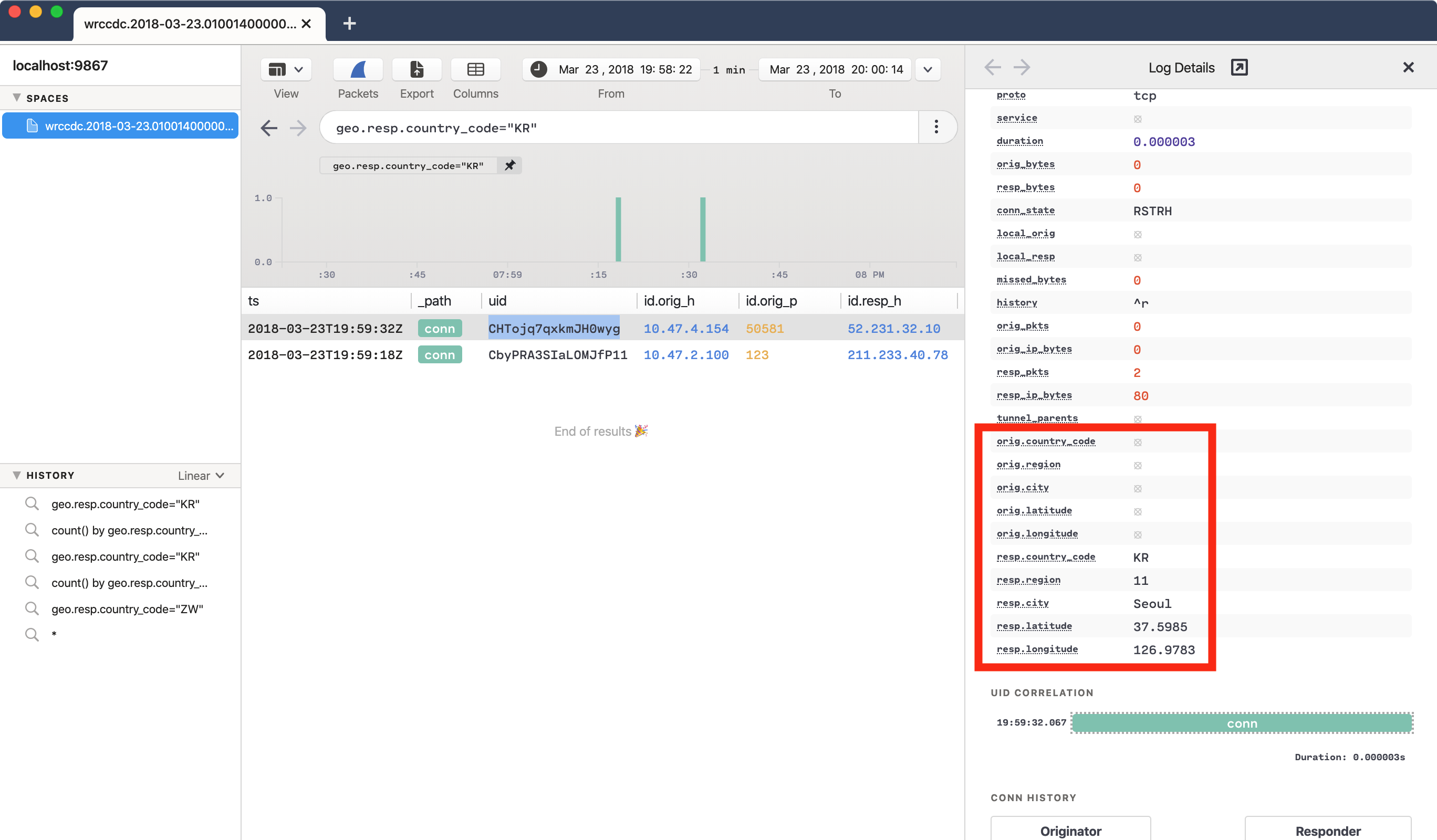 Include geolocation data in Zeek logs generated from pcaps · Issue #931 · brimdata/zui · GitHub