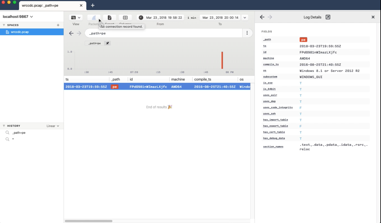 Provide explanatory hover tooltip over disabled Packets button · Issue #981 · brimdata/zui · GitHub