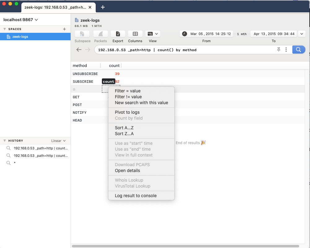  Pivot To Logs Grayed Out For Entry Containing Dotted Record Field