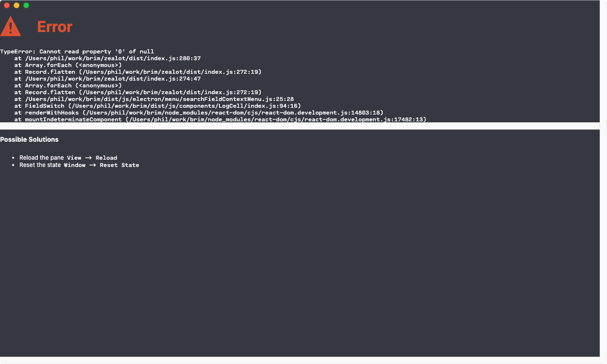 Crash due to "null" value for a record · Issue #1174 · brimdata/zui · GitHub