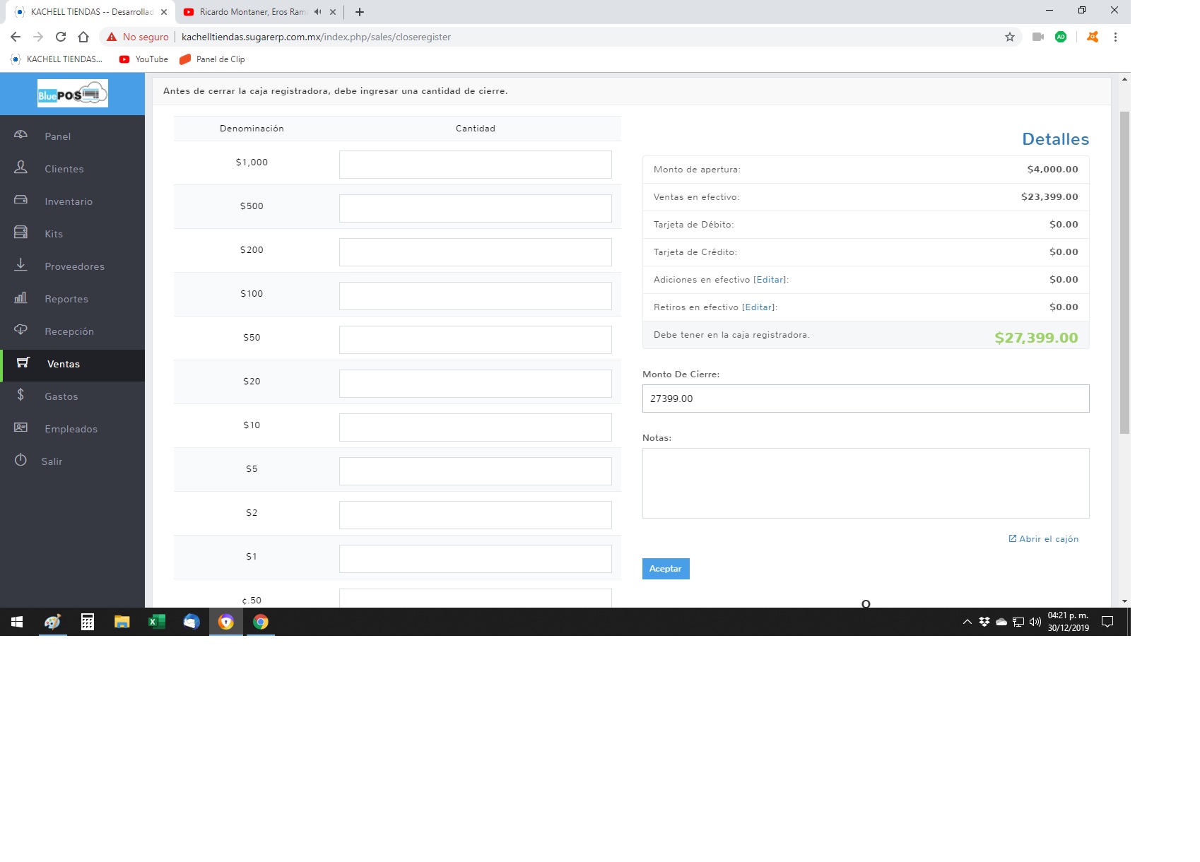 Close daily sales and cash count. · Issue #2645 · opensourcepos/opensourcepos · GitHub