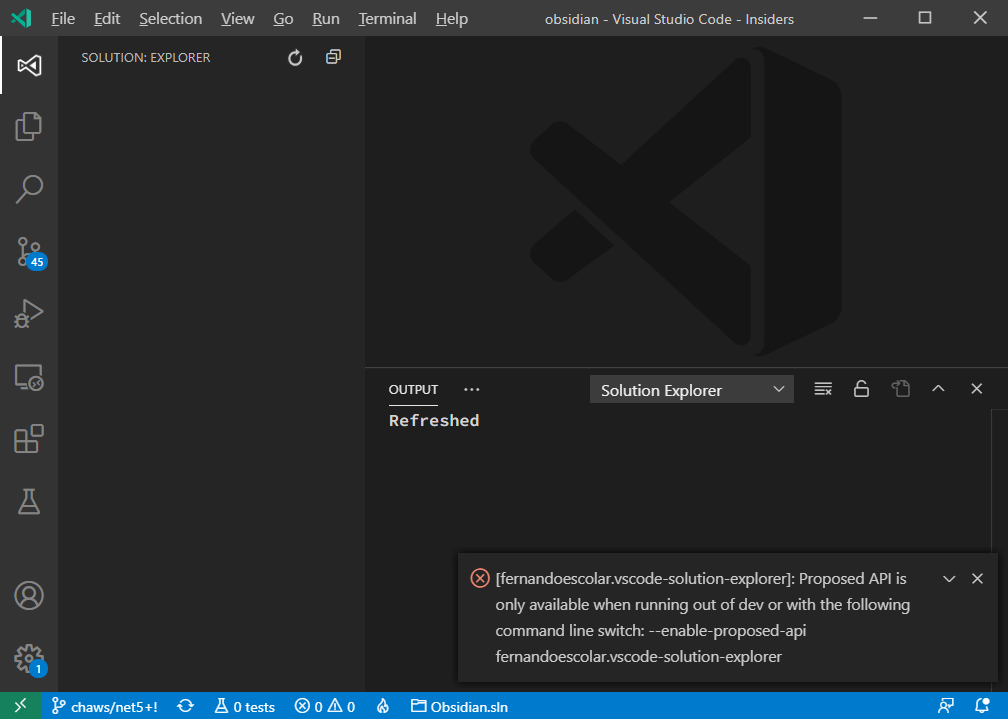 Extension shows `--enable-proposed-api` error in the insiders build of VS Code · Issue #146 ...