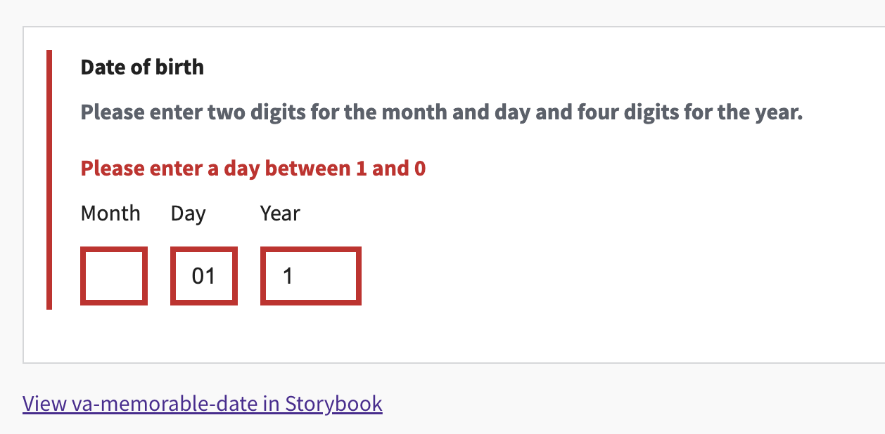 Memorable Date Component Renders An Inaccurate Error Message · Issue 1173 · Department Of