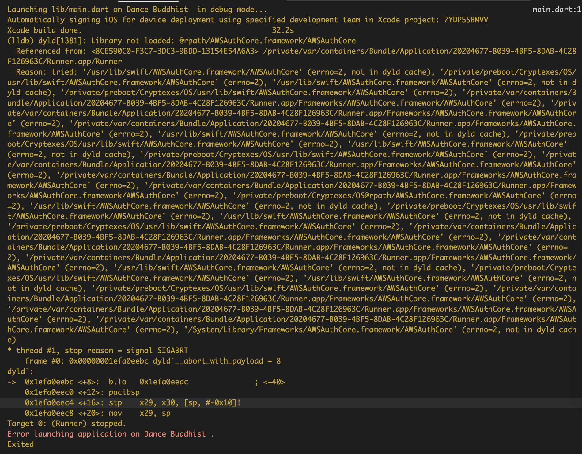 Library not loaded: @rpath/AWSAuthCore.framework/AWSAuthCore · Issue #2816 · aws-amplify/amplify ...