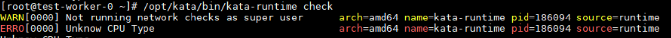 When I Use Kata Runtime Check Command On Node Using Hygon Cpu It Prompts Unknow Cpu Type