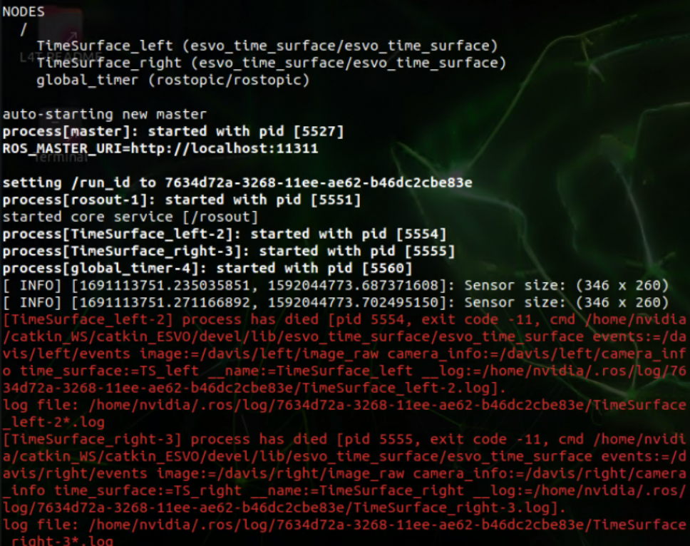 TimeSurface_left-2 process has died! · Issue #30 · HKUST-Aerial-Robotics/ESVO · GitHub