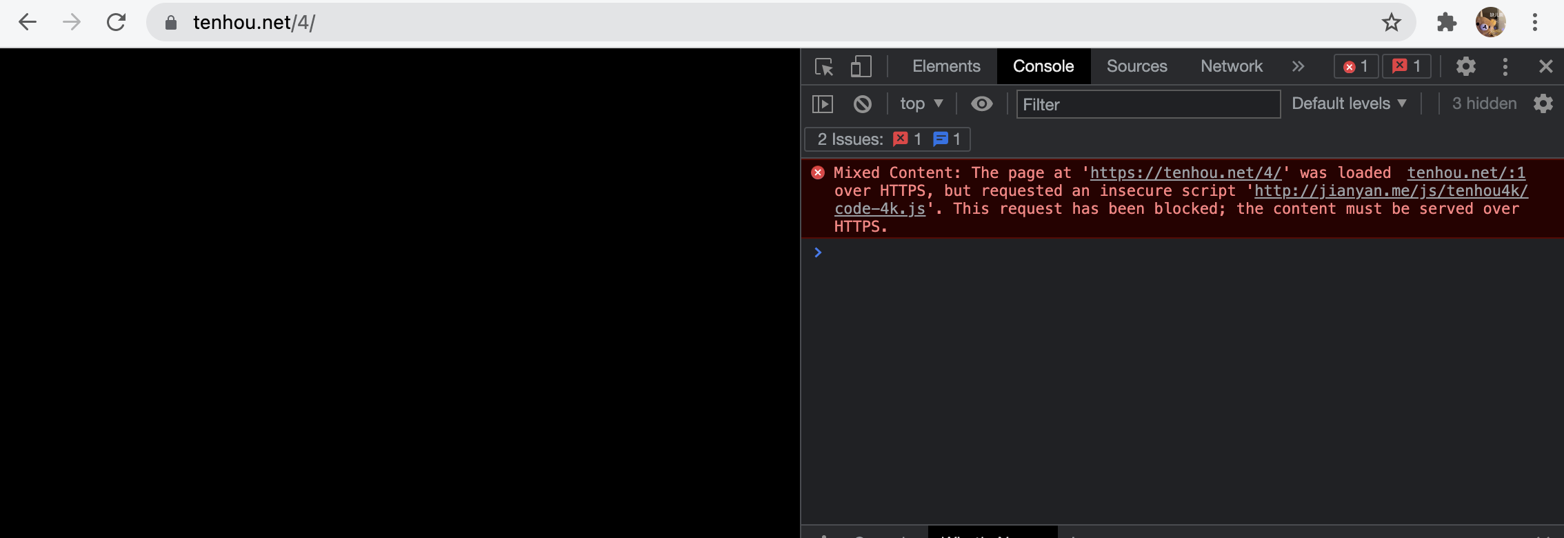 界面全黑，console显示"mixed content" error · Issue #135 · EndlessCheng/mahjong-helper · GitHub
