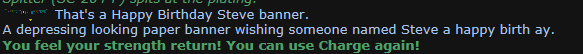 Happy birthday steve banner spelling error (HORRIBLY IMMERSION BREAKING ...