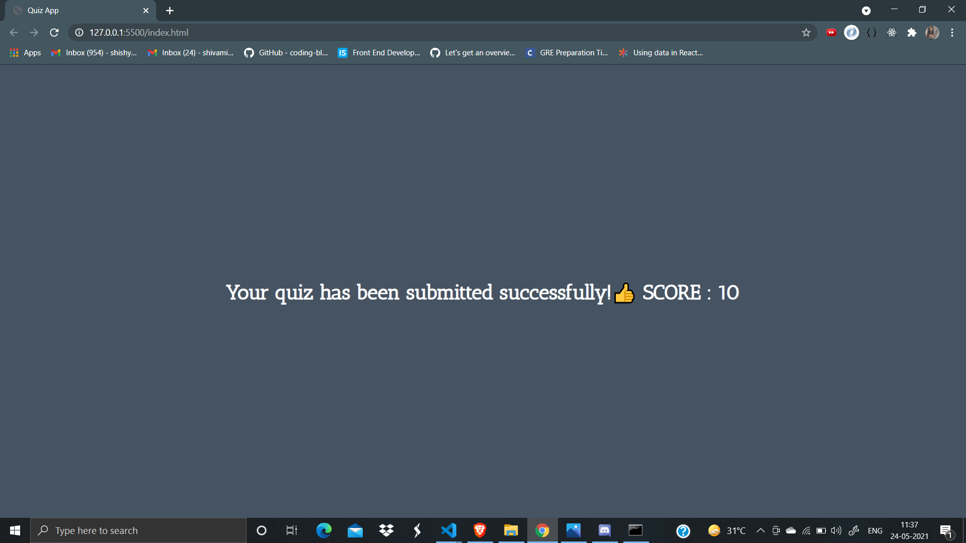 GitHub - Shivamishra21/Quiz-Application: It is a quiz app that will ...