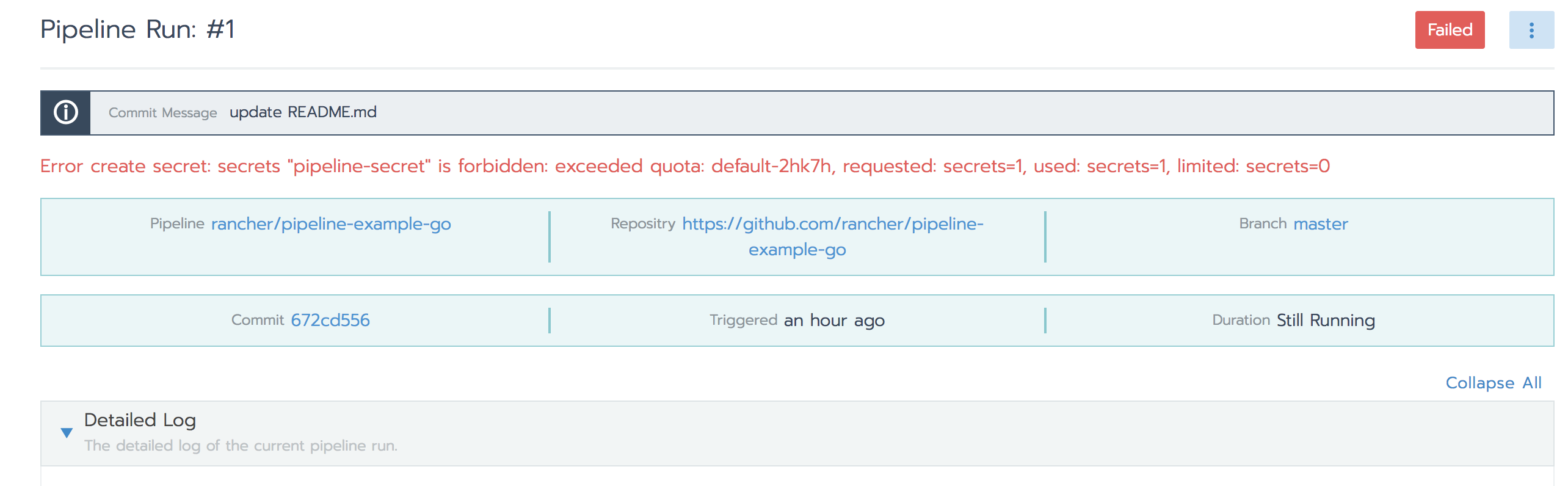 Rancher Pipeline's jenkins init failed due to no resource quotas · Issue #16538 · rancher ...