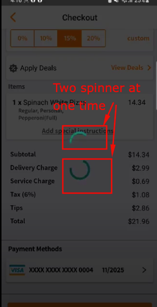 Multiple Spinner Loaded Issue · Issue #186 · square/in-app-payments-react-native-plugin · GitHub