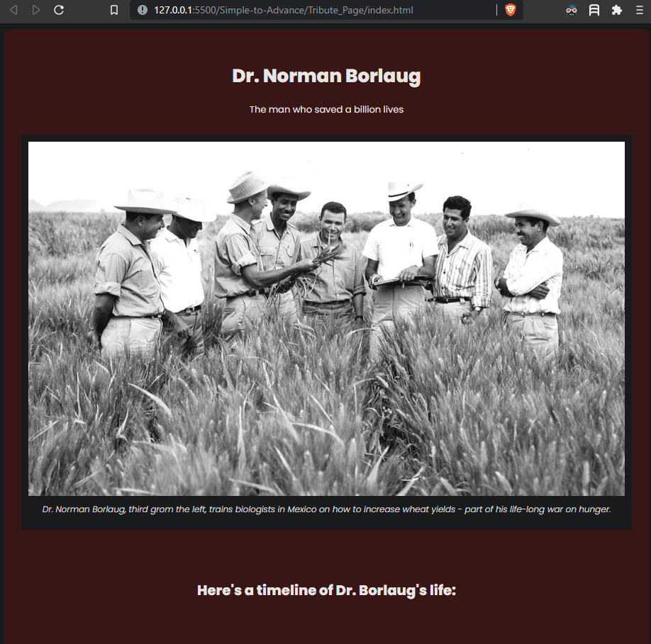 Add a tribute page · Issue #507 · pranjay-poddar/Dev-Geeks · GitHub