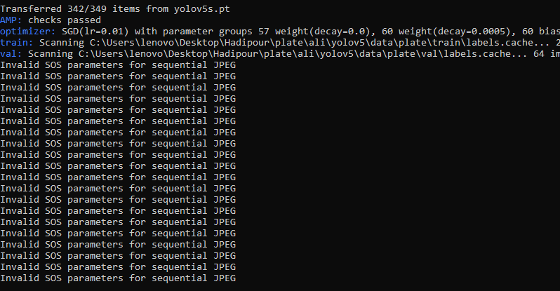 Invalid SOS parameters for sequential JPEG · Issue #11880 · ultralytics/yolov5 · GitHub