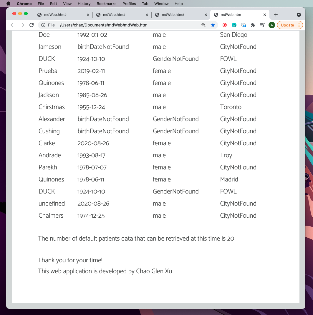 GitHub - ChaoGlenXu/hospital-information-FHIR-web-application-project