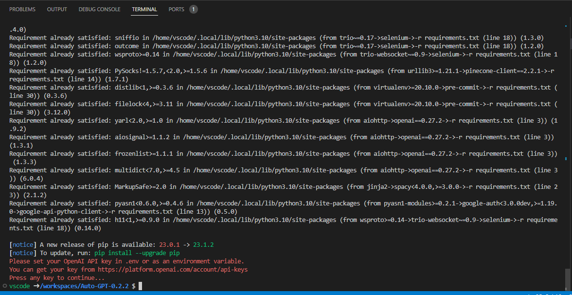 VScode+Docker = missing .env parameters · Issue #3450 · Significant-Gravitas/AutoGPT · GitHub