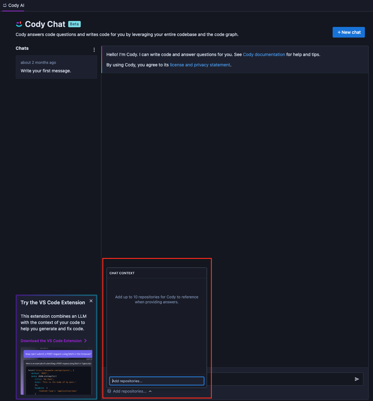 Chat Context Suggestions · Issue 335 · Sourcegraph Cody · Github