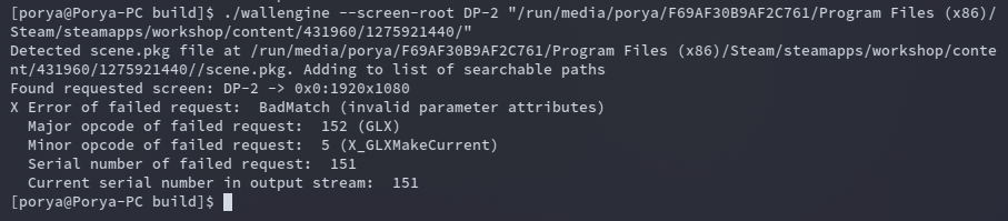 X Error Of Failed Request · Issue 71 · Almamulinux Wallpaperengine · Github